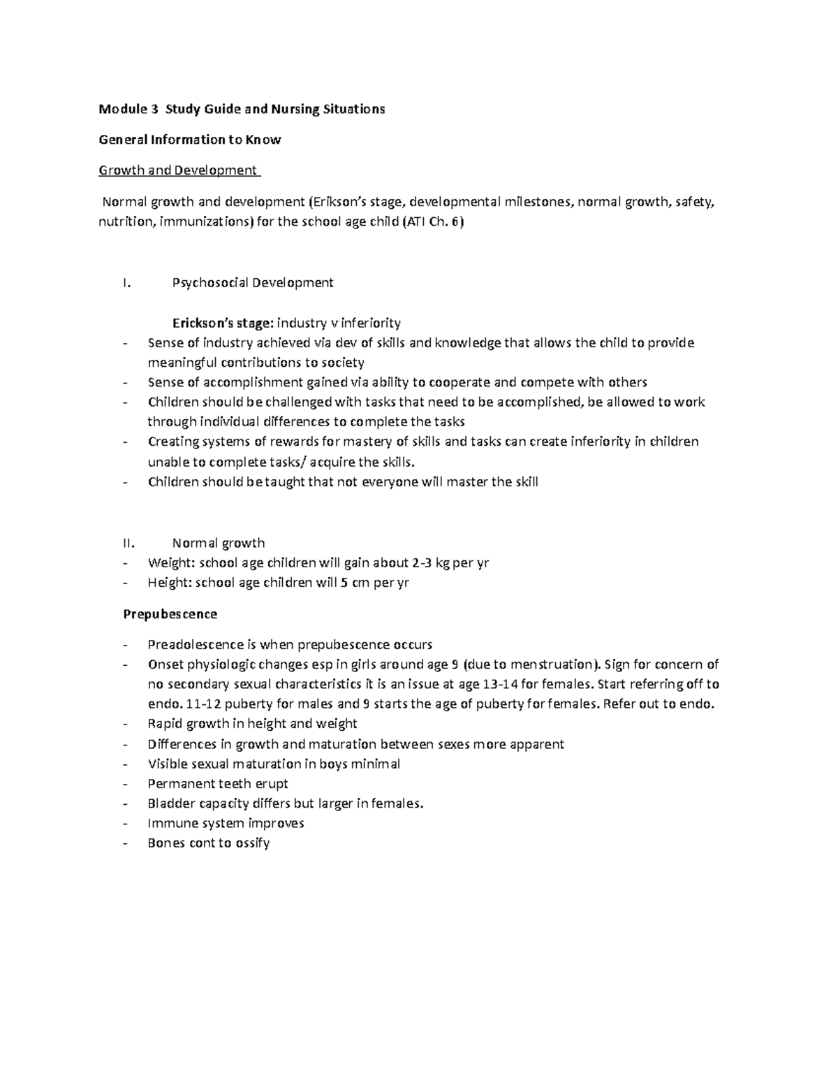 Module 3 Study Guide with Nursing Situation 2 - Module 3 Study Guide ...