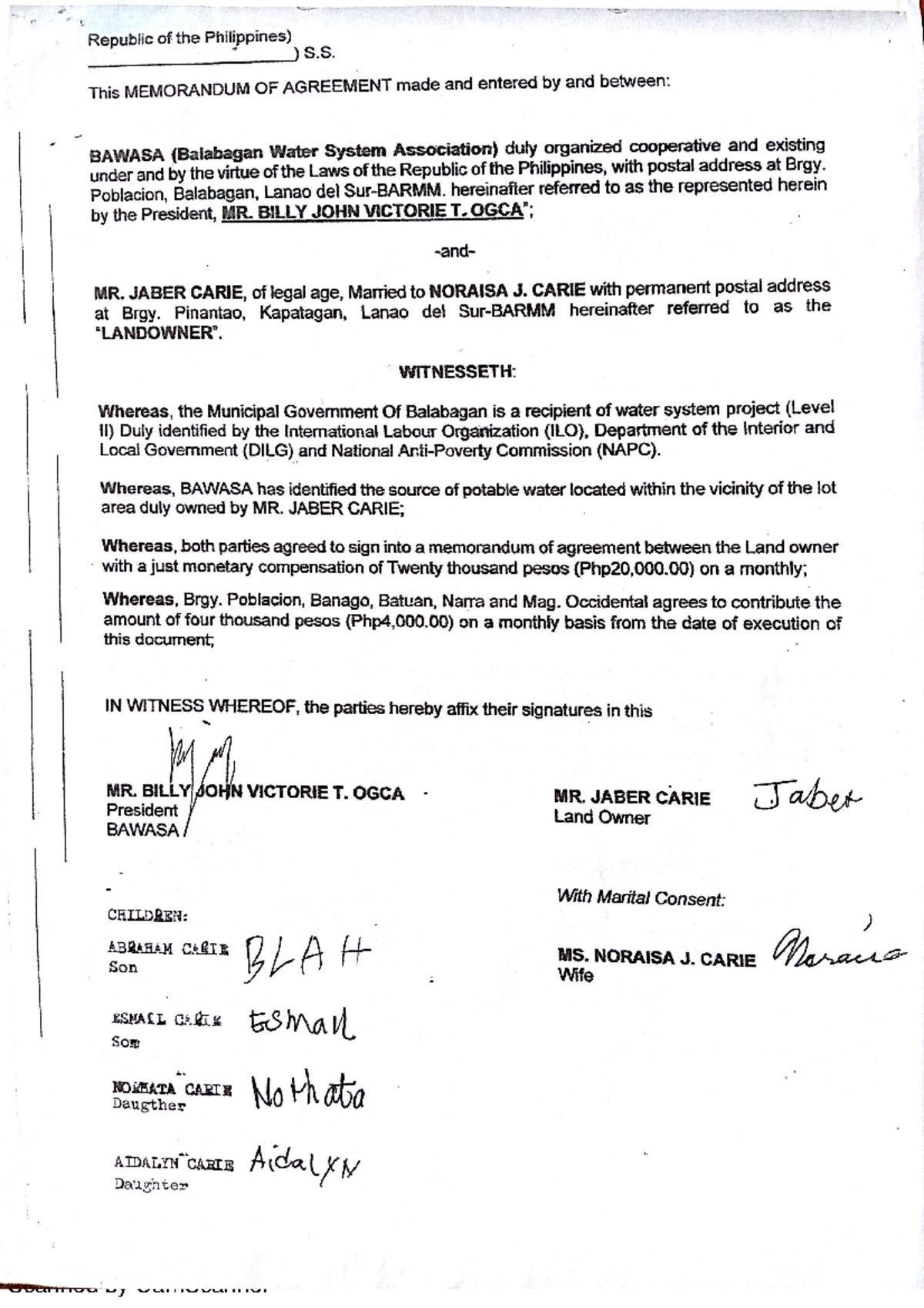 Agreement for reference - Business Finance - Scanned by CamScanner ...