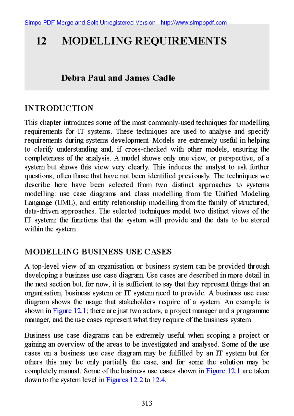 Trang 78 to 110 - 12 MODELLING REQUIREMENTS Debra Paul and James Cadle ...