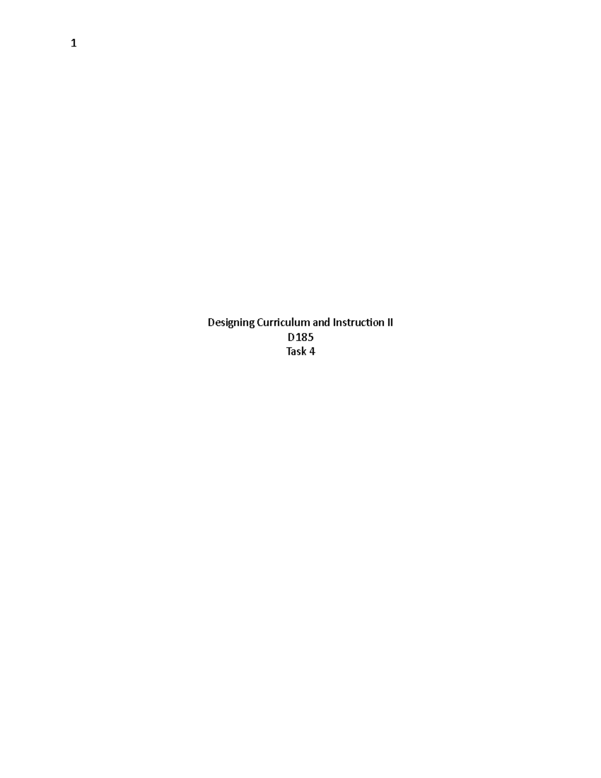 Supporting Curriculum Implementation - Designing Curriculum and ...