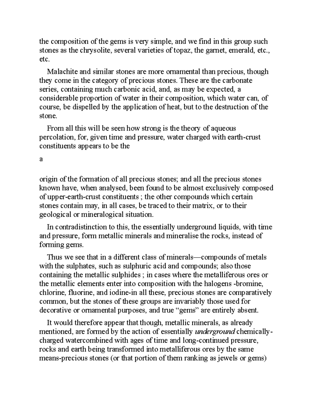 The Chemistry Properties and Tests - the composition of the gems is ...