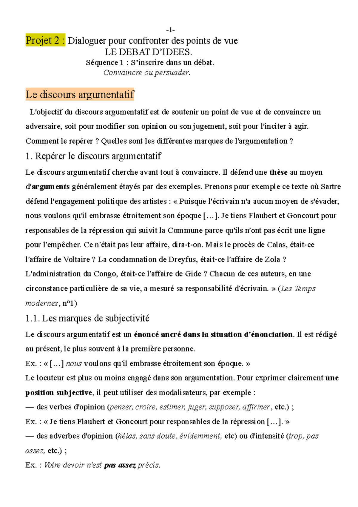 Debats D Idees 5 Argumentation° - Projet 2 : Dialoguer pour confronter ...