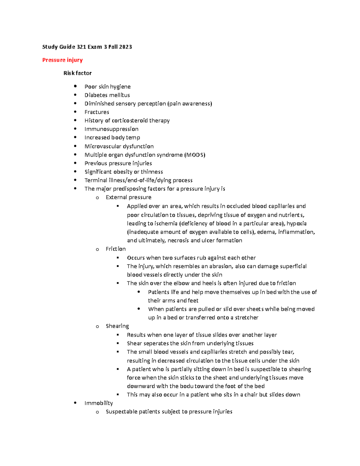 Study Guide 321 Exam 3 Fall 2023 - Study Guide 321 Exam 3 Fall 2023 ...