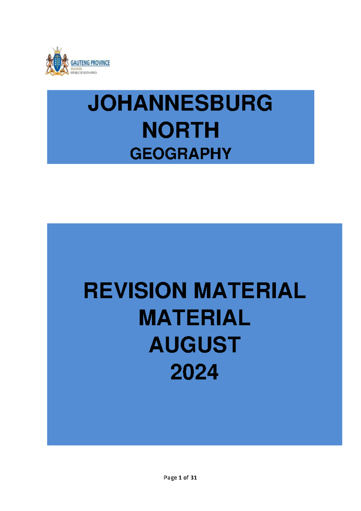 GEO GR12 Revision Session Material (JN) 2024 - JOHANNESBURG NORTH ...