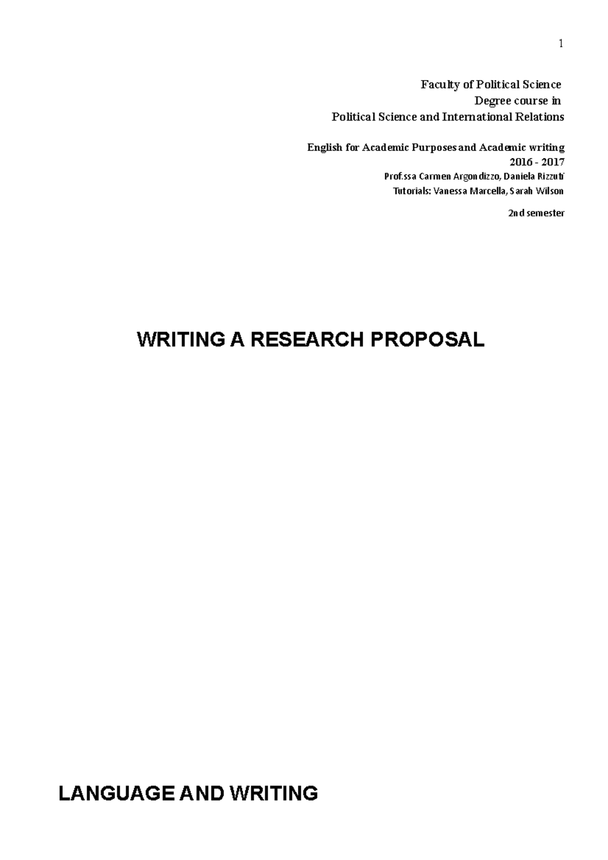 English for Academic Purposes and Academic Writing handout 2015-2016 ...