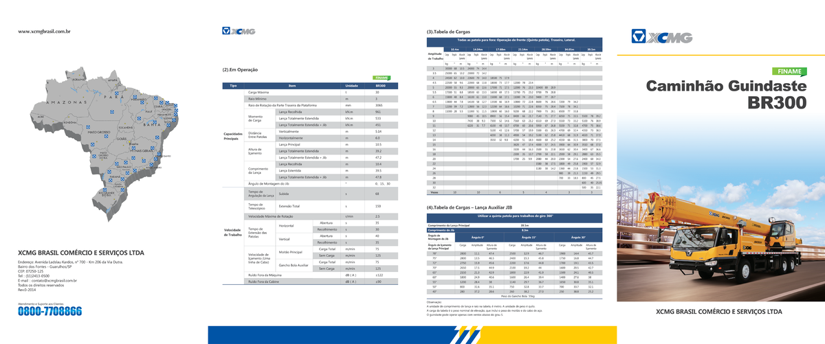 Tabela de carga - XCMG BR300 - Engenharia Mecânica - Studocu