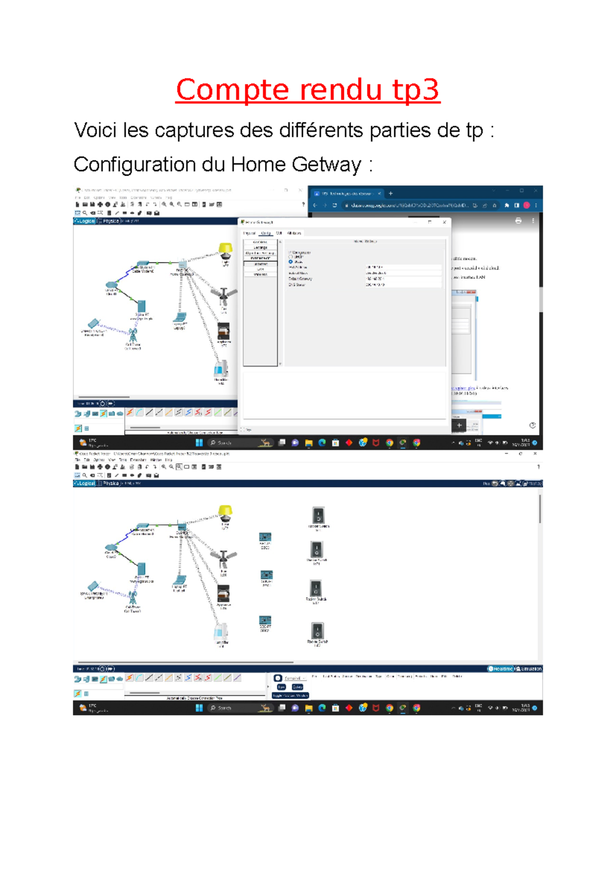 Compte rendu tp3 - kkk - Mécanique Du Point - Compte rendu tp Voici les captures des différents ...