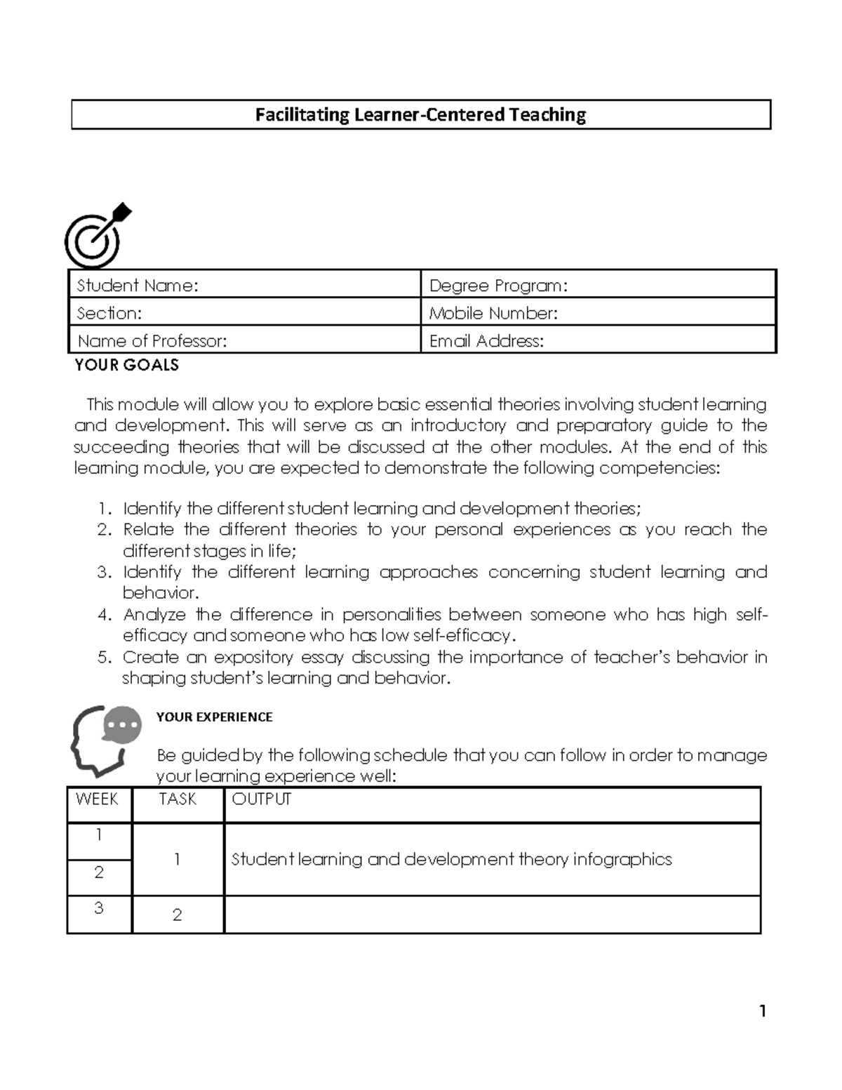 Facilitating Learner-Centered Teaching Module - Educational Management ...