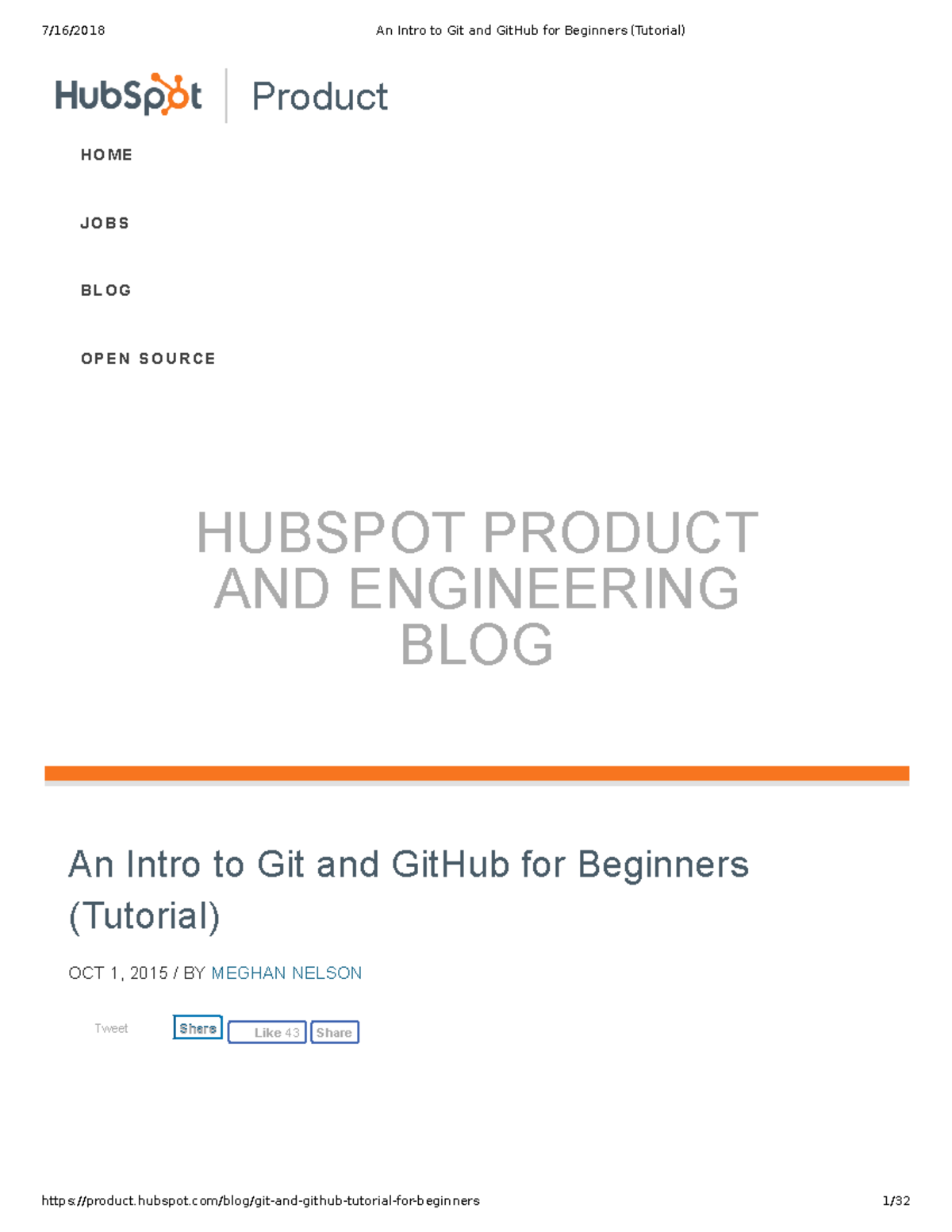 An Intro to Git and Git Hub for Beginners (Tutorial) - Product H O M E ...