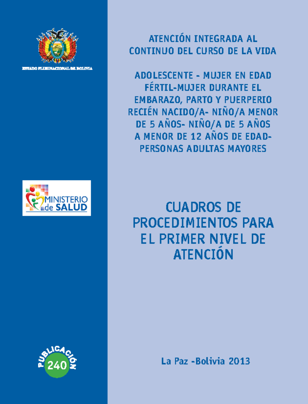 Atencion Integrada AL Continuo DEL Curso DE LA VIDA - 240 ATENCIÓN ...