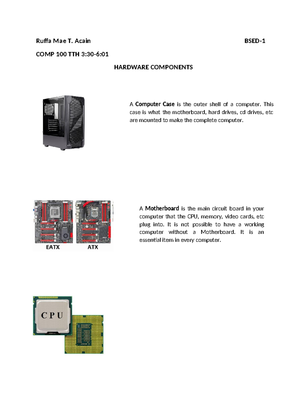 Acain Hardwareparts - Summary Science Technology and Society: an ...