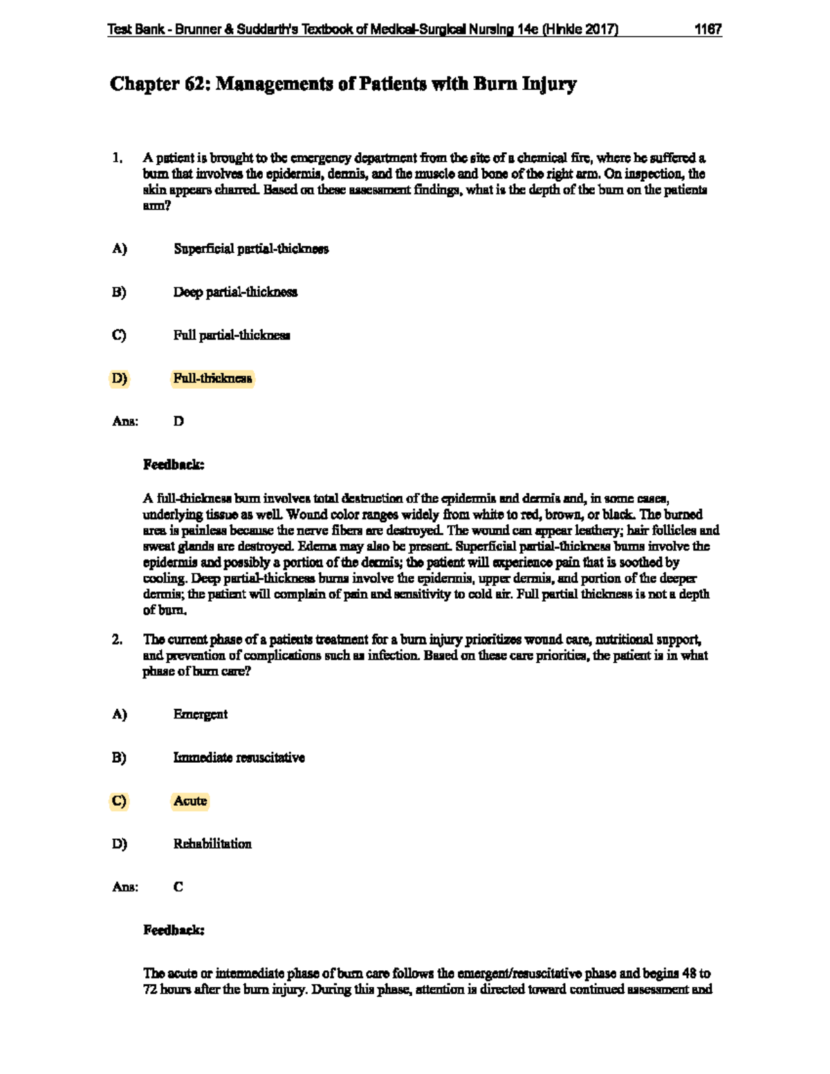 Ch 62 - NUR - NRS 120 - Studocu