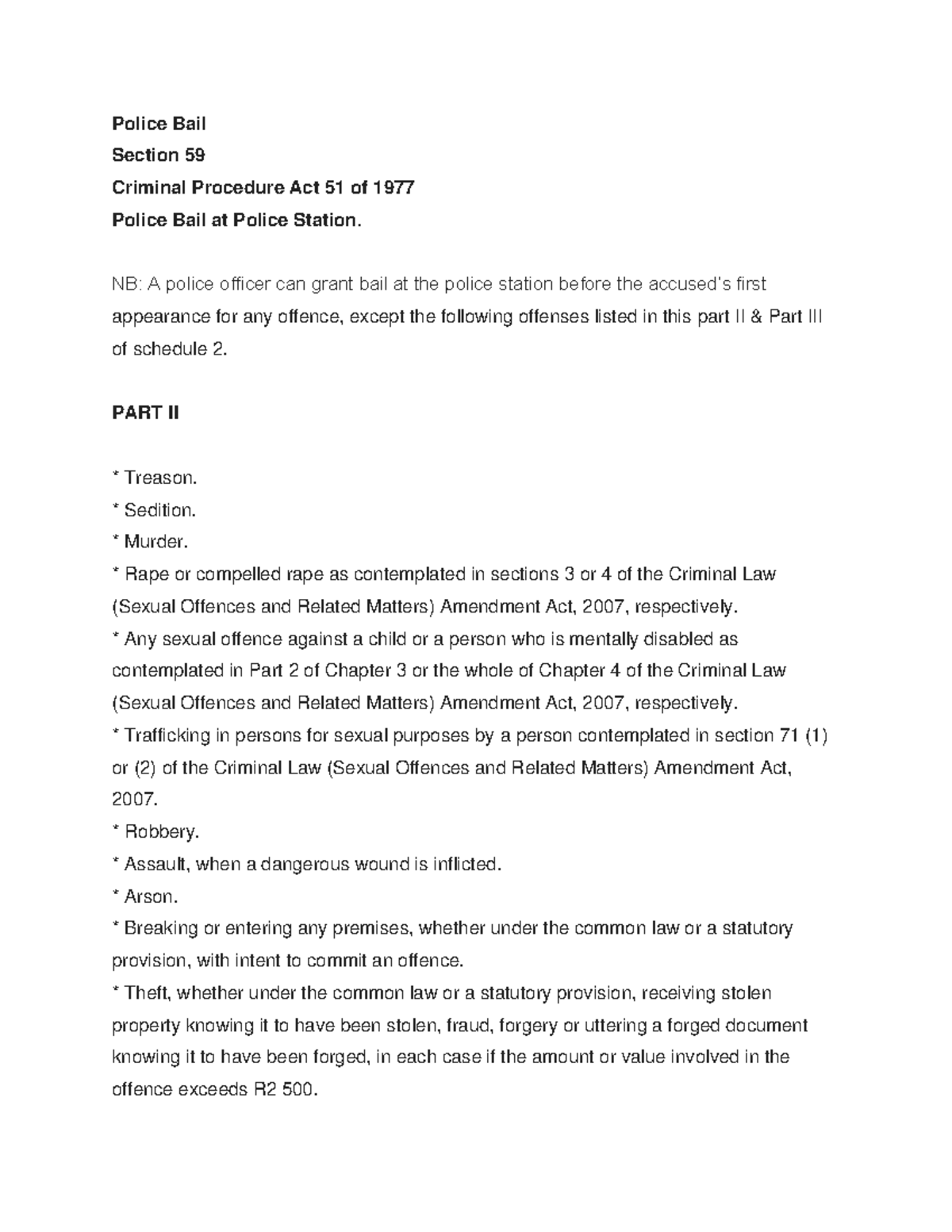 Police BAIL Draft - ph in which the actual demand for payment or ...