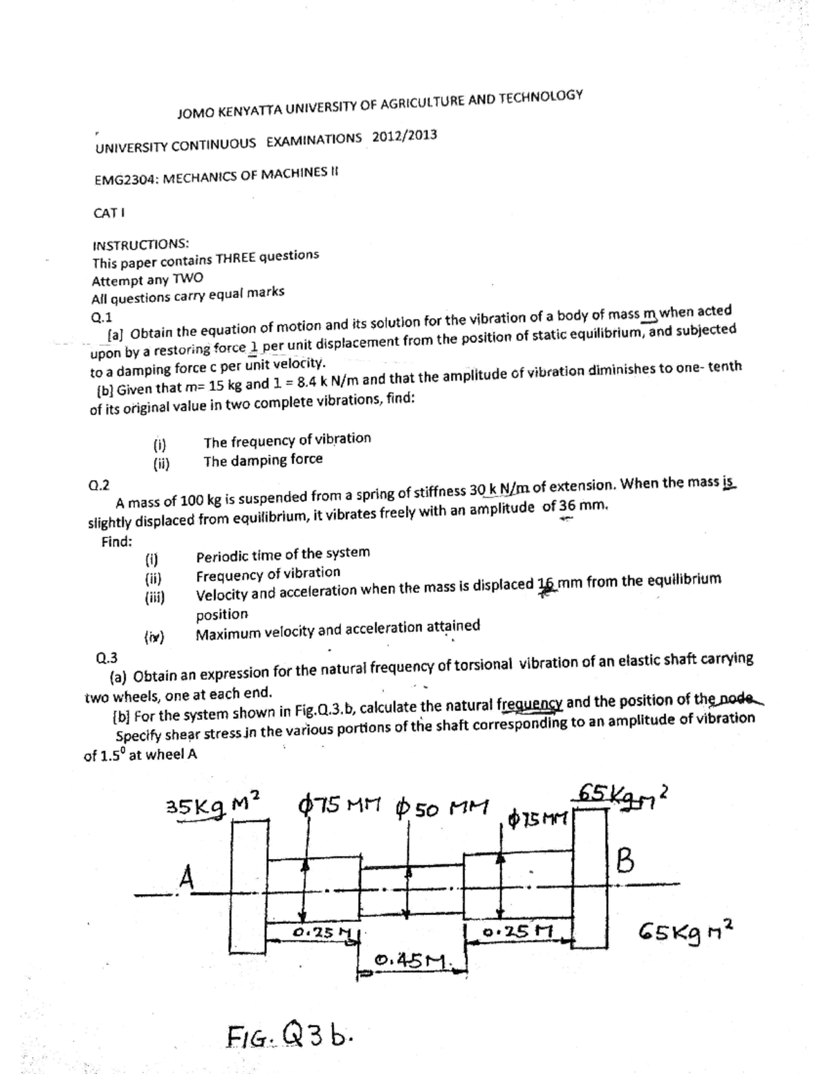 Mechanics of machines - Bsc. Electrical and Electronic engineering ...