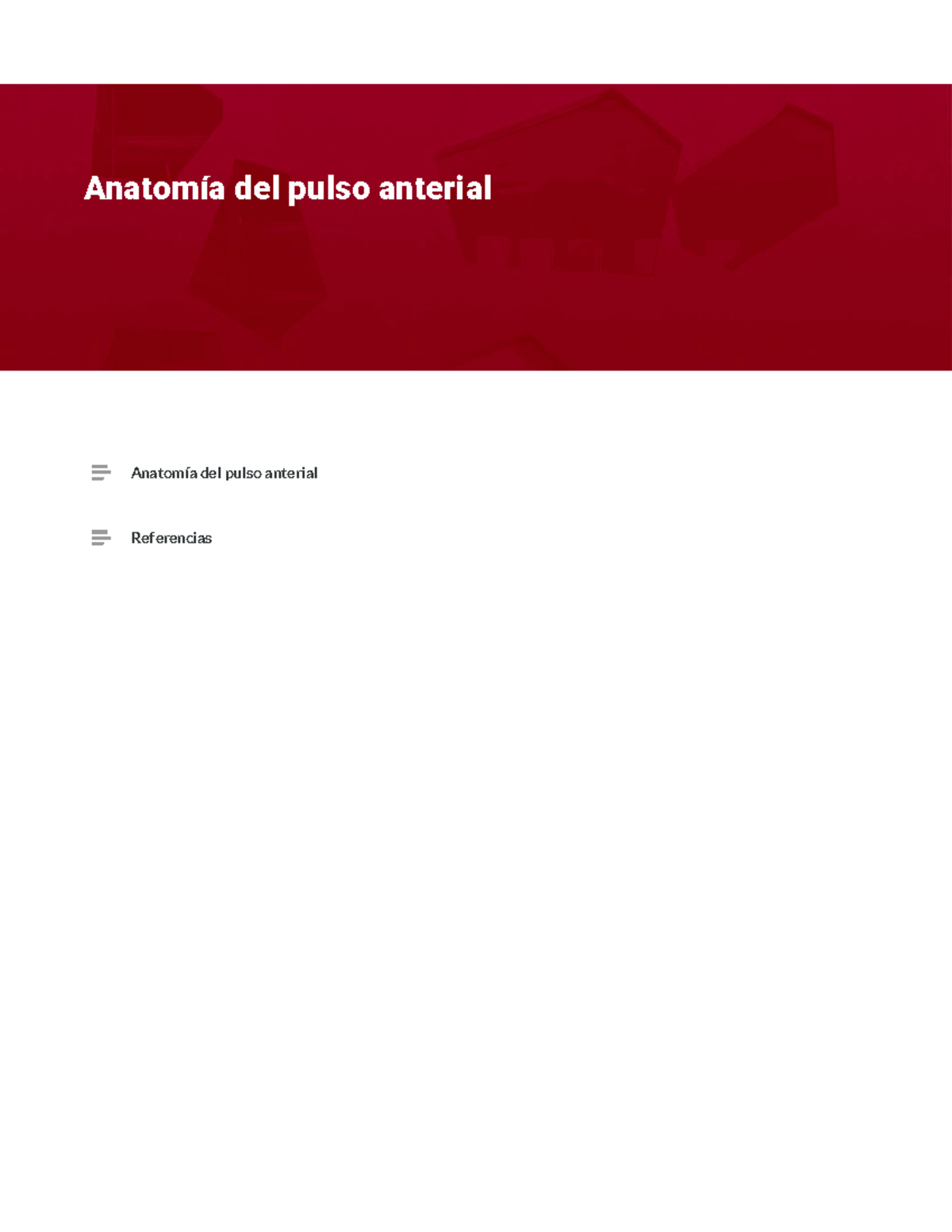 Anatomía del pulso anterial - ####### Anatomía del pulso anterial ...