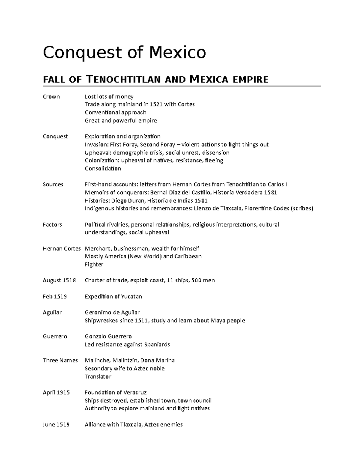 Conquest of Mexico - Conquest of Mexico FALL OF TENOCHTITLAN AND MEXICA ...