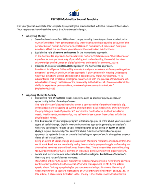 Theories of Social Psy Week 7 Project 2 - PSY 355 Project Two Template ...