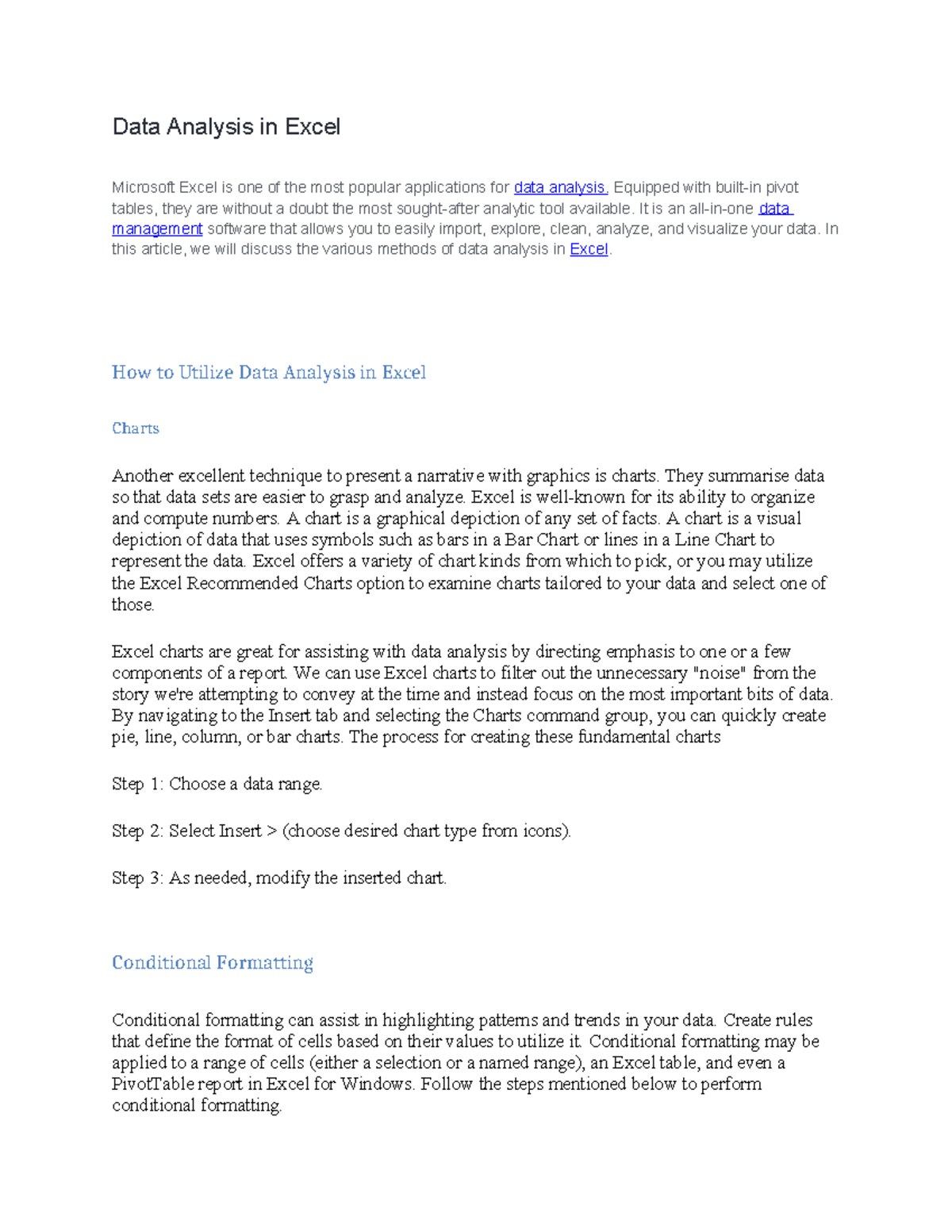 Basics excel - practice material - Data Analysis in Excel Microsoft ...