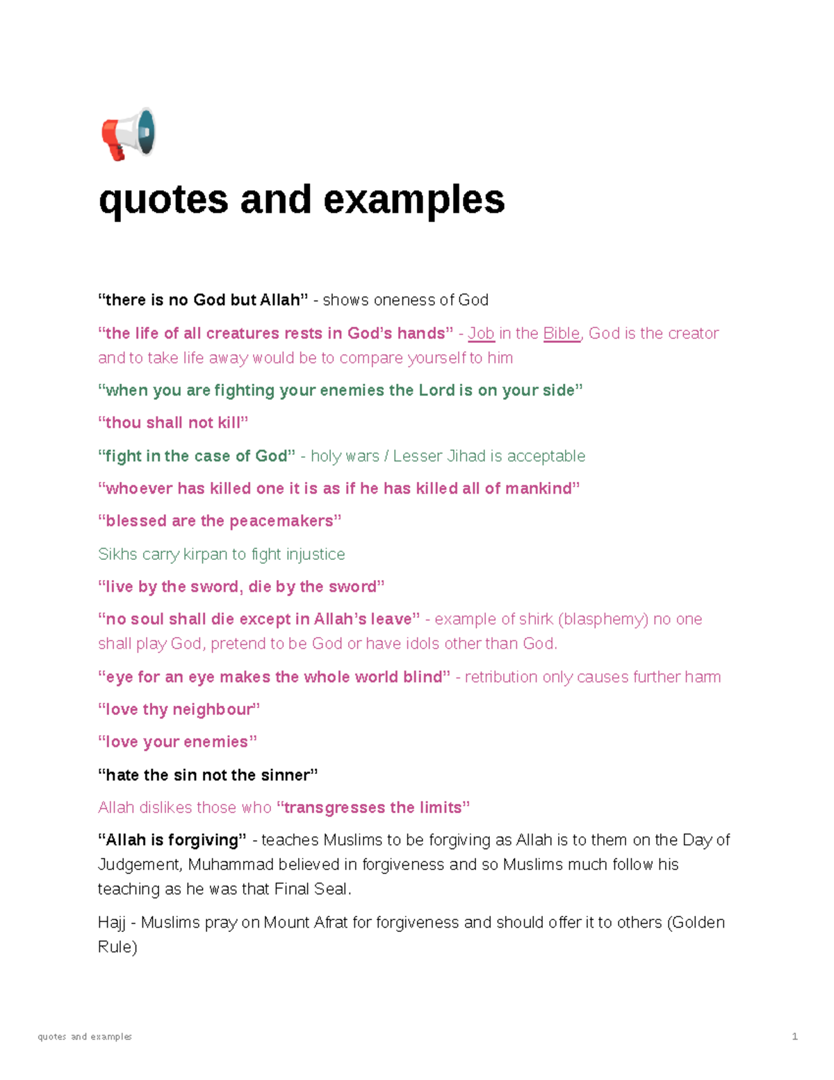 Religious Studies quotes and examples - quotes and examples 1 📢 quotes ...