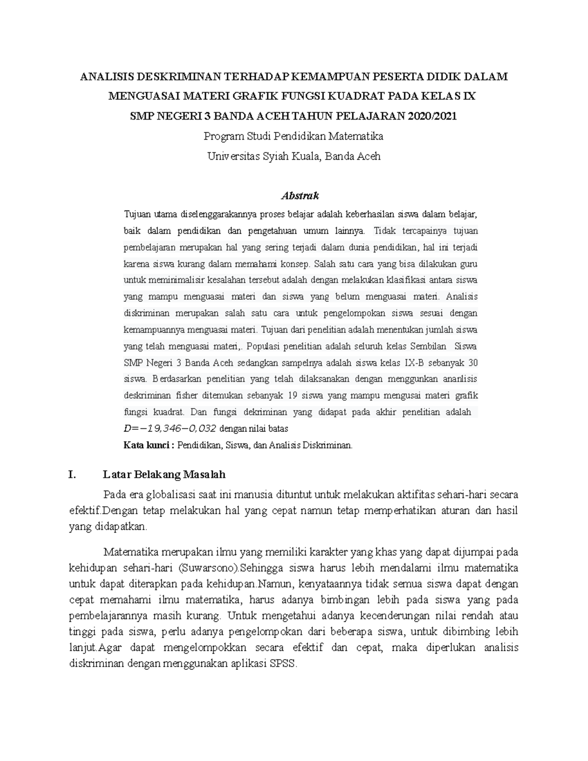 Analisi Statistik Paper Analisi Deskriminan Tugas Kelompok 2 (Revisi ...