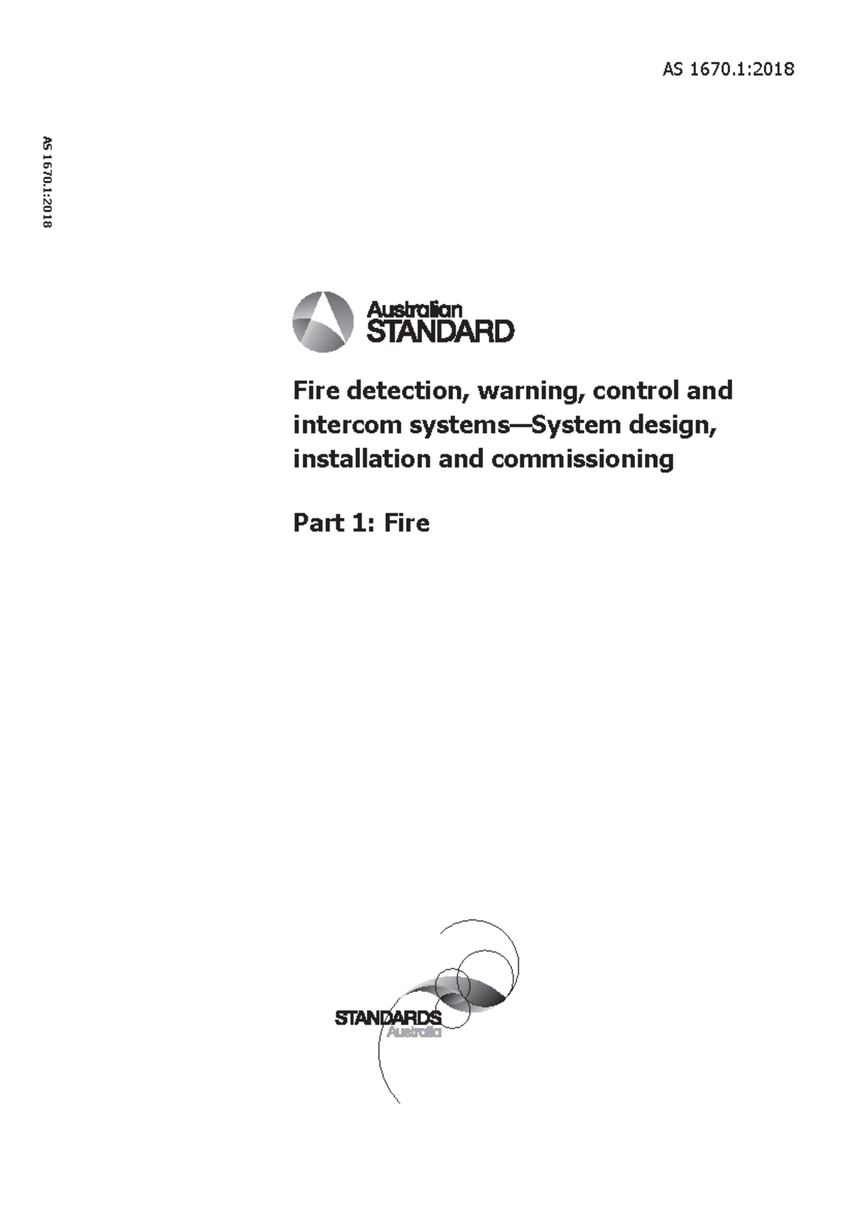Preview AS-1670-1-2018 - AS 1670: Fire detection, warning, control and ...