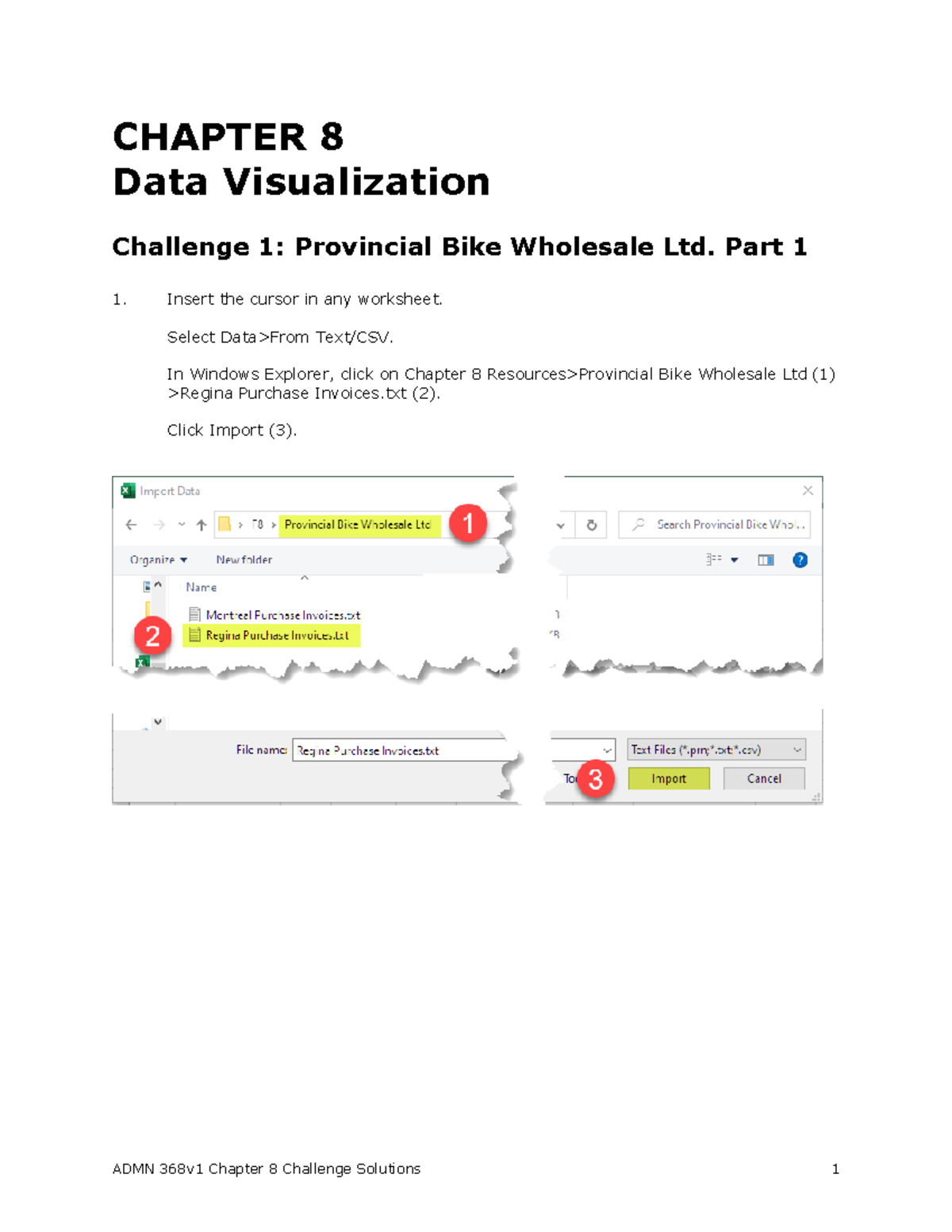 ADMN 368v1 Ch. 8 Solutions at June 9 23 - CHAPTER 8 Data Visualization ...