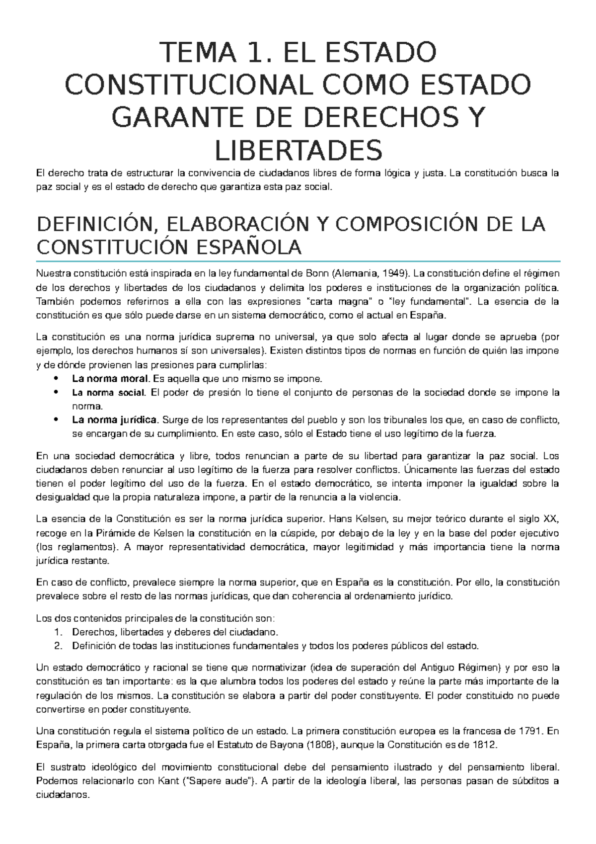 Tema 1. El Estado Constitucional como Estado garante de derechos y ...