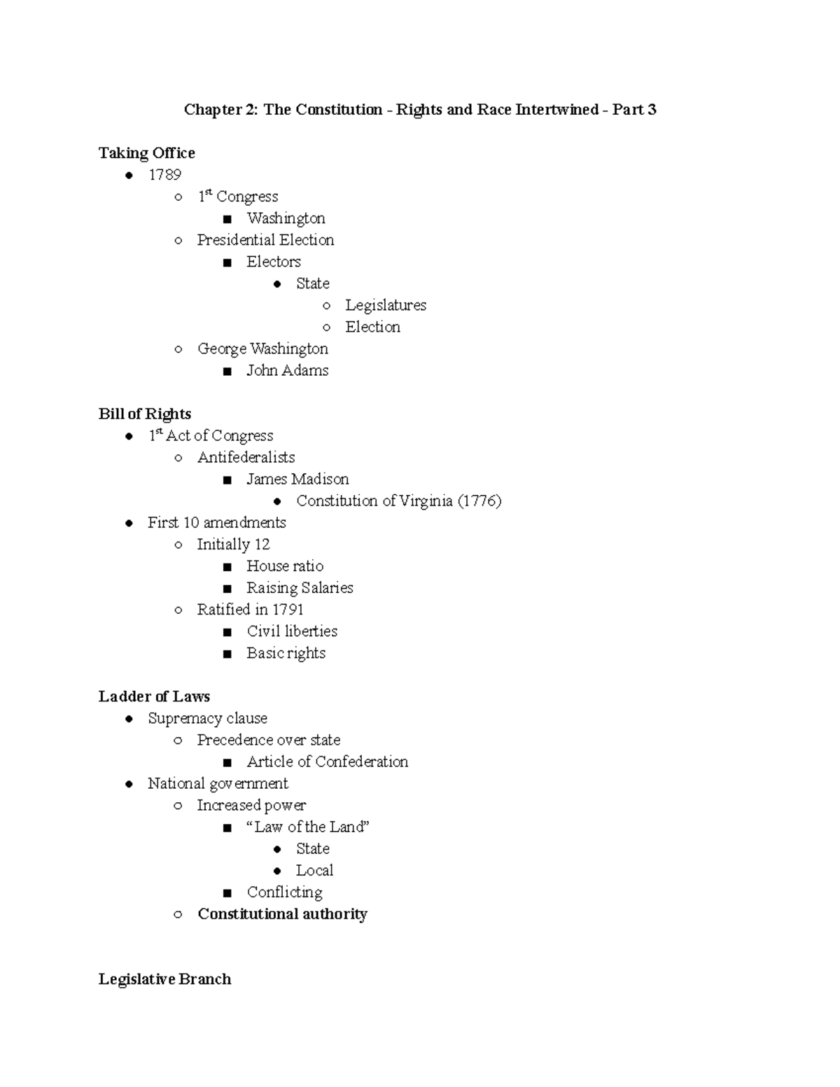 Chapter 2 The Constitution - Rights and Race Intertwined - Part 3 ...