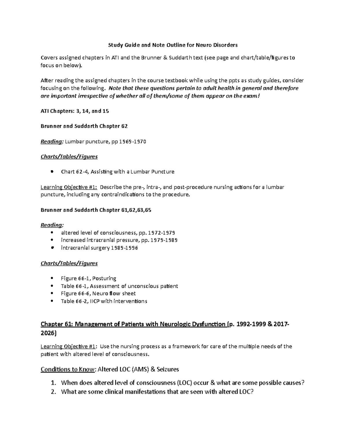 Study+Guide+and+Note+Outline+for+Neuro+Disorders+Revised 1 - Study ...