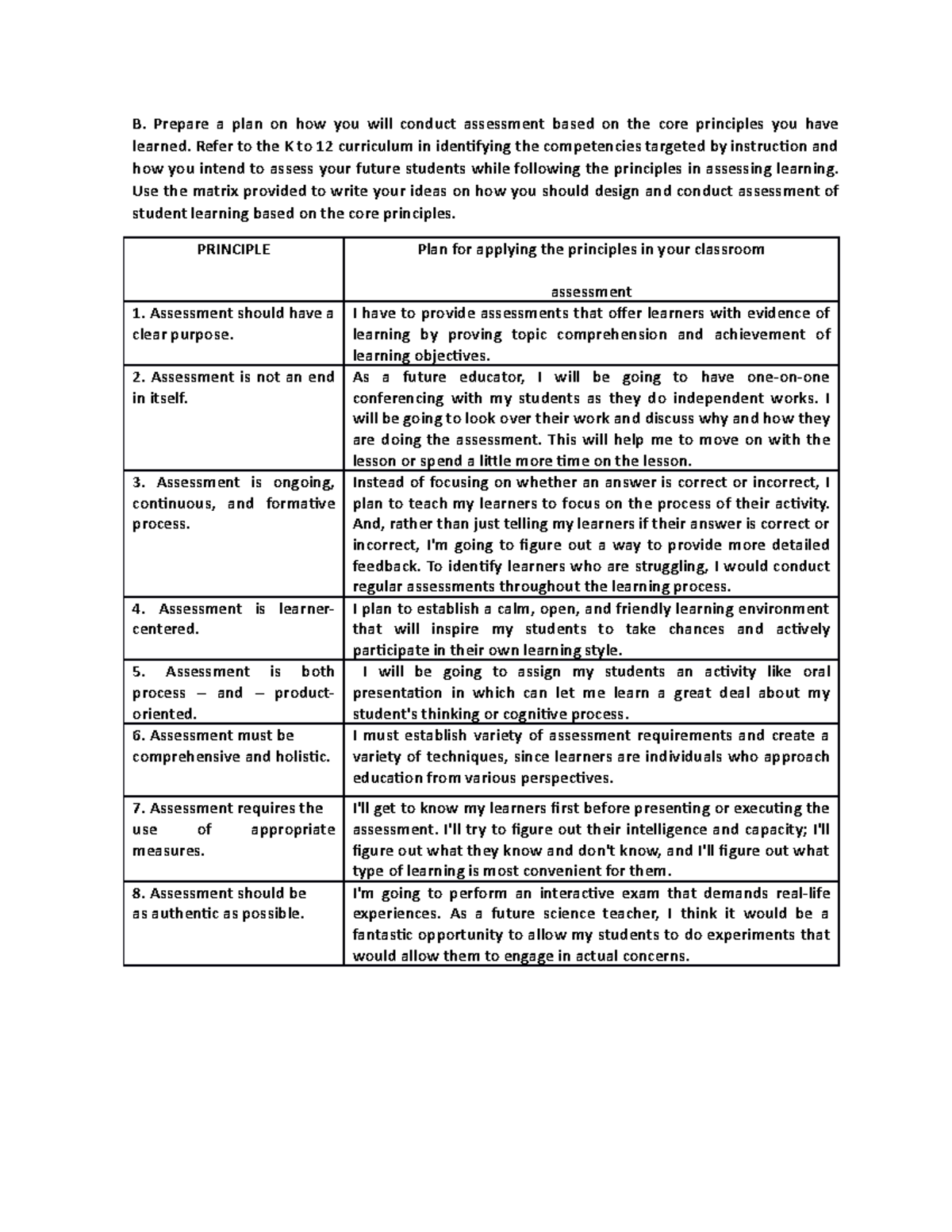 Let's apply - A TEACHER AND THE PROFESSION Yes, because according to ...