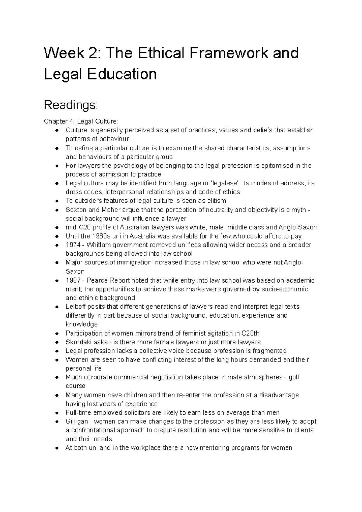 Week 2 Ethics Summary Of Lecture Notes Readings And Seminar Work Week 2 The Ethical