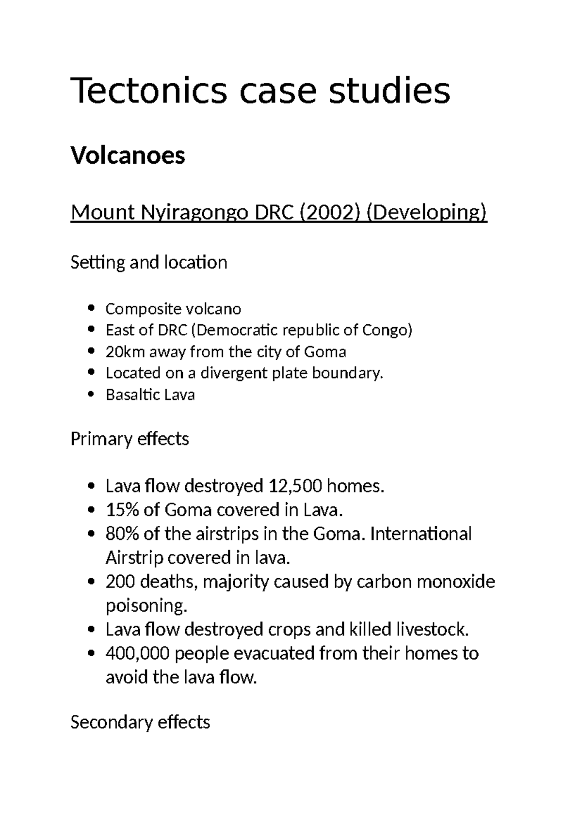 Tectonics case studies - Tectonics case studies Volcanoes Mount ...