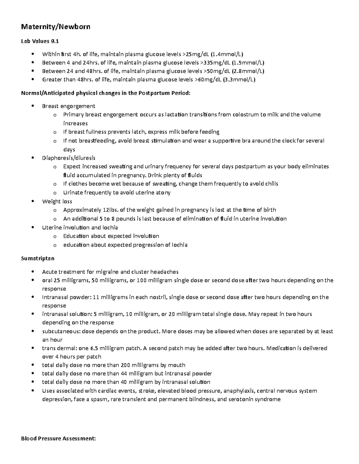 Maternity Newborn Chapter 1 - Maternity/Newborn Lab Values 9. Within ...