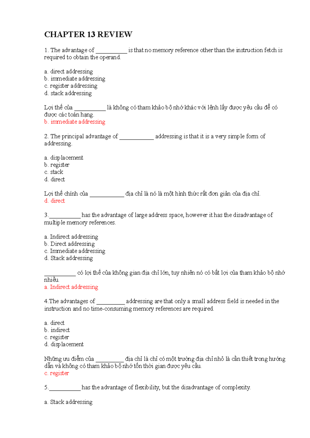 Chapter 13 Review - CHAPTER 13 REVIEW The advantage of __________ is ...