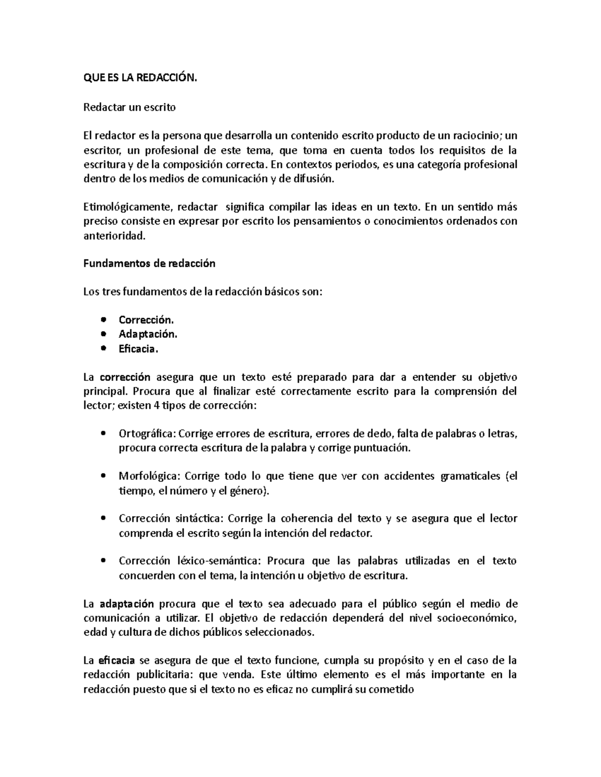 QUE ES LA Redacción - Que es la redaccion, tecnicas para mejorar una ...