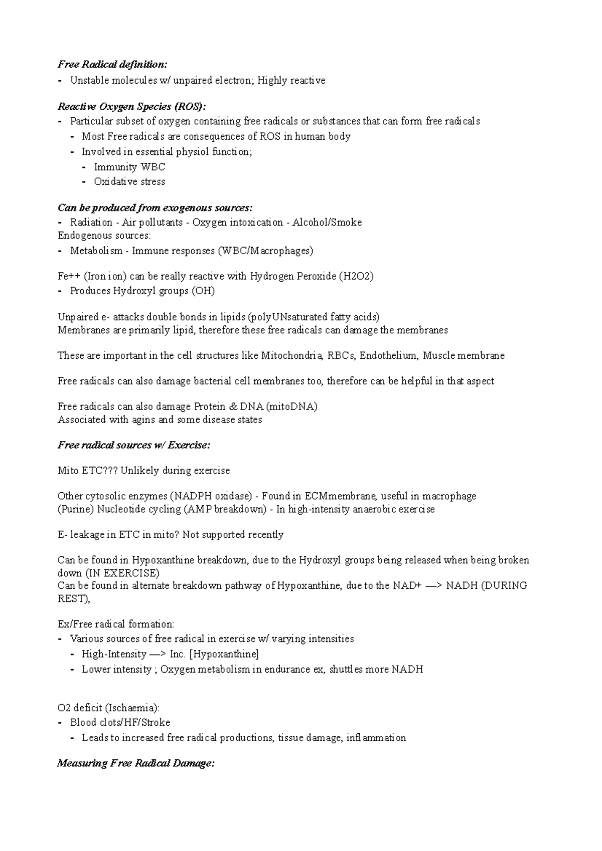 Free Radical Formation and Role of Antioxidants 29:07 - Free Radical ...