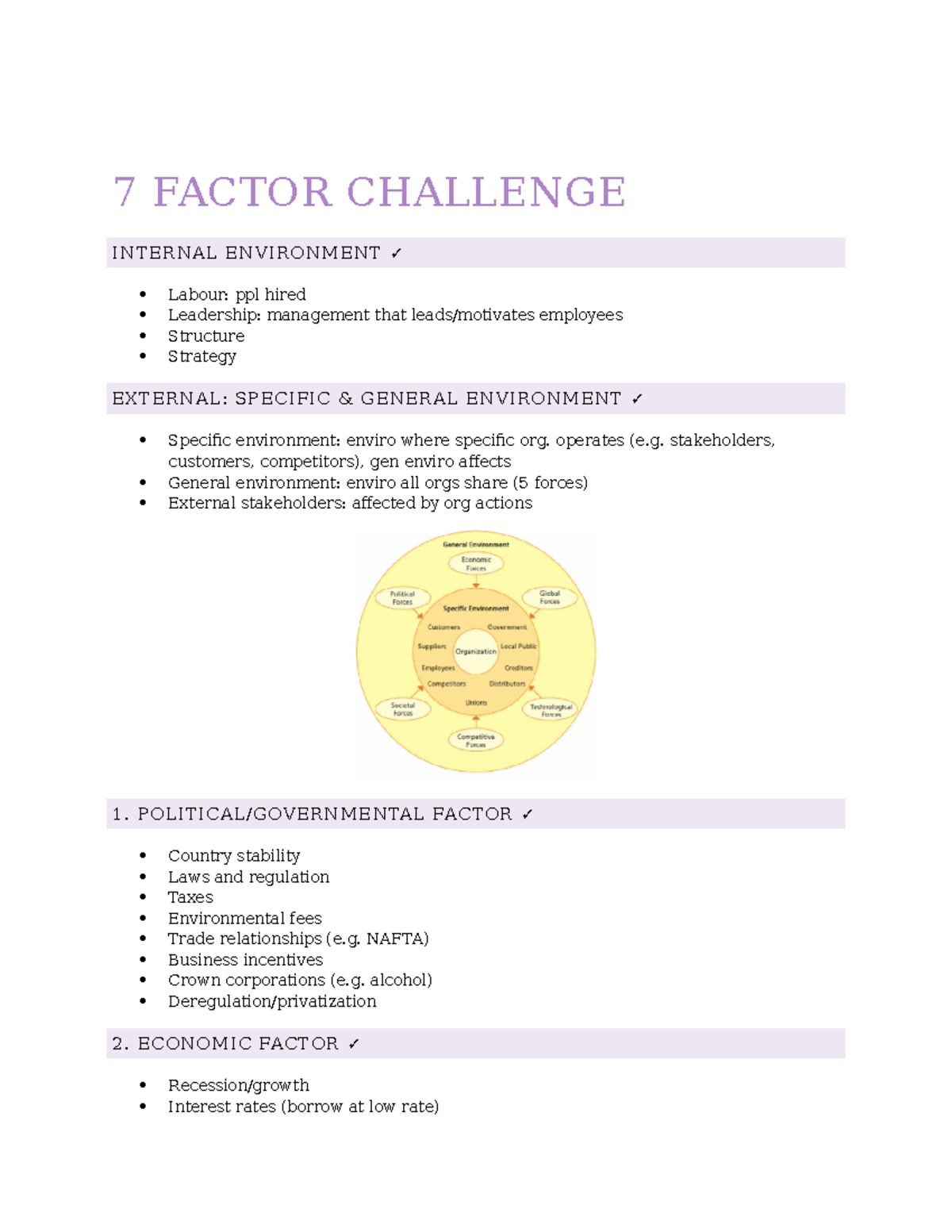 7 Factor Challenge - Notes from the textbook and PPTs - 7 FACTOR ...