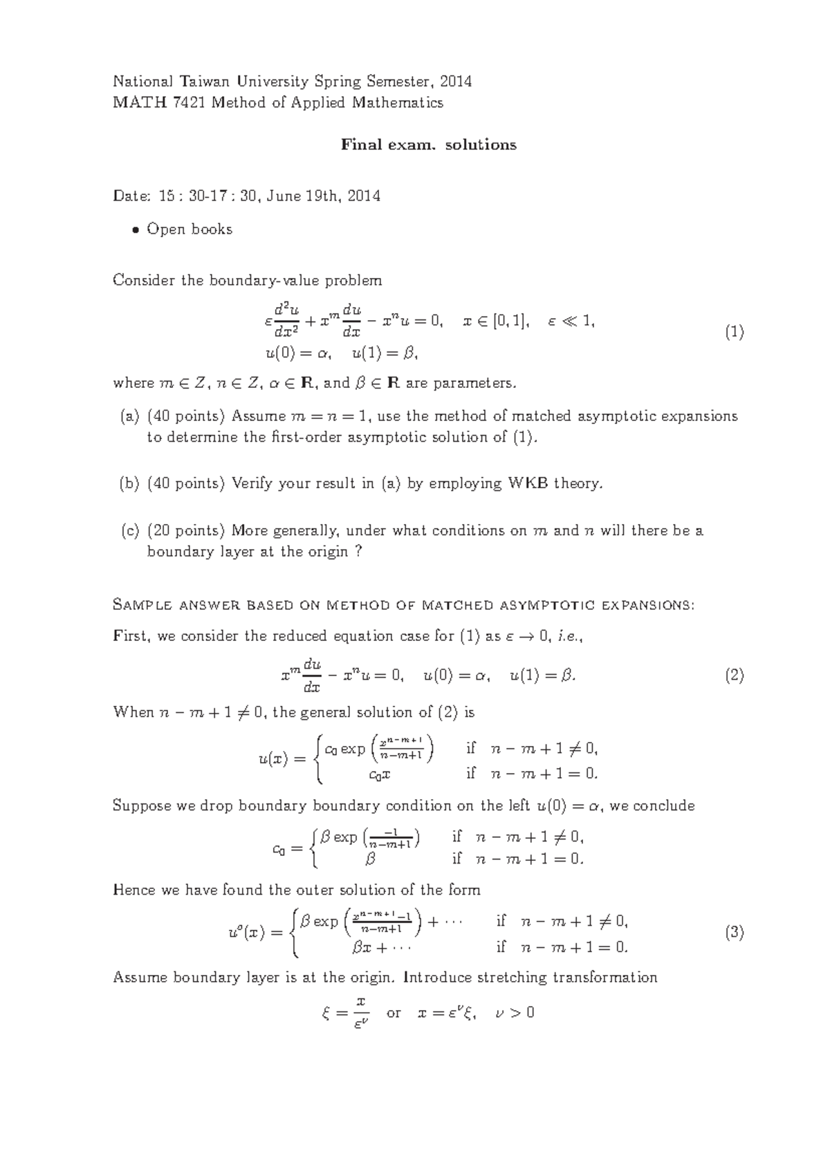 Final exam 19 June 19-06-2014, questions and answers - National Taiwan ...