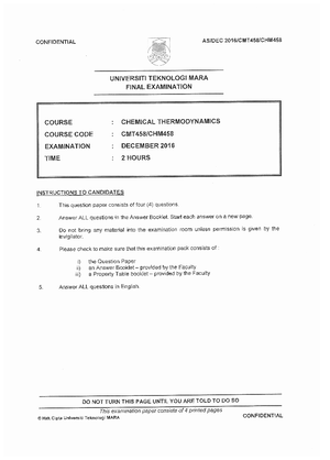 Tray dryer 2 mm - lab report - Chemical Technical Technology And Unit ...