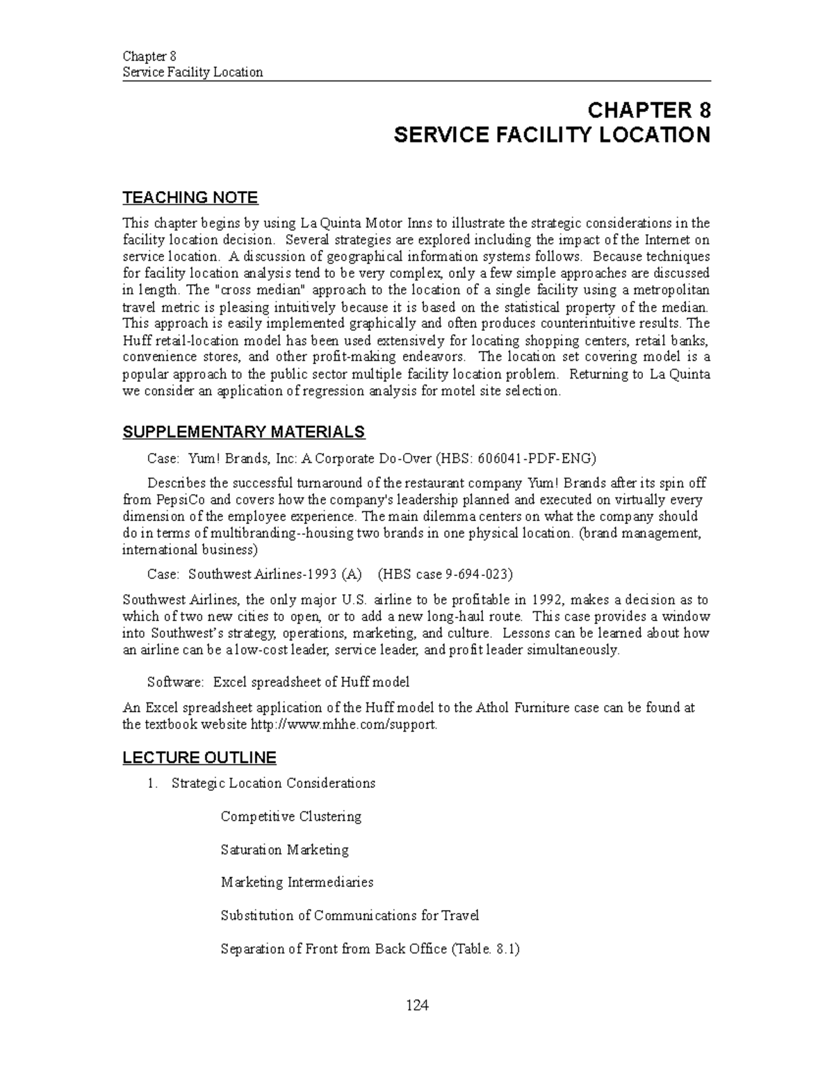 MGH 9th IM 08 Location new - Service Facility Location CHAPTER 8 ...