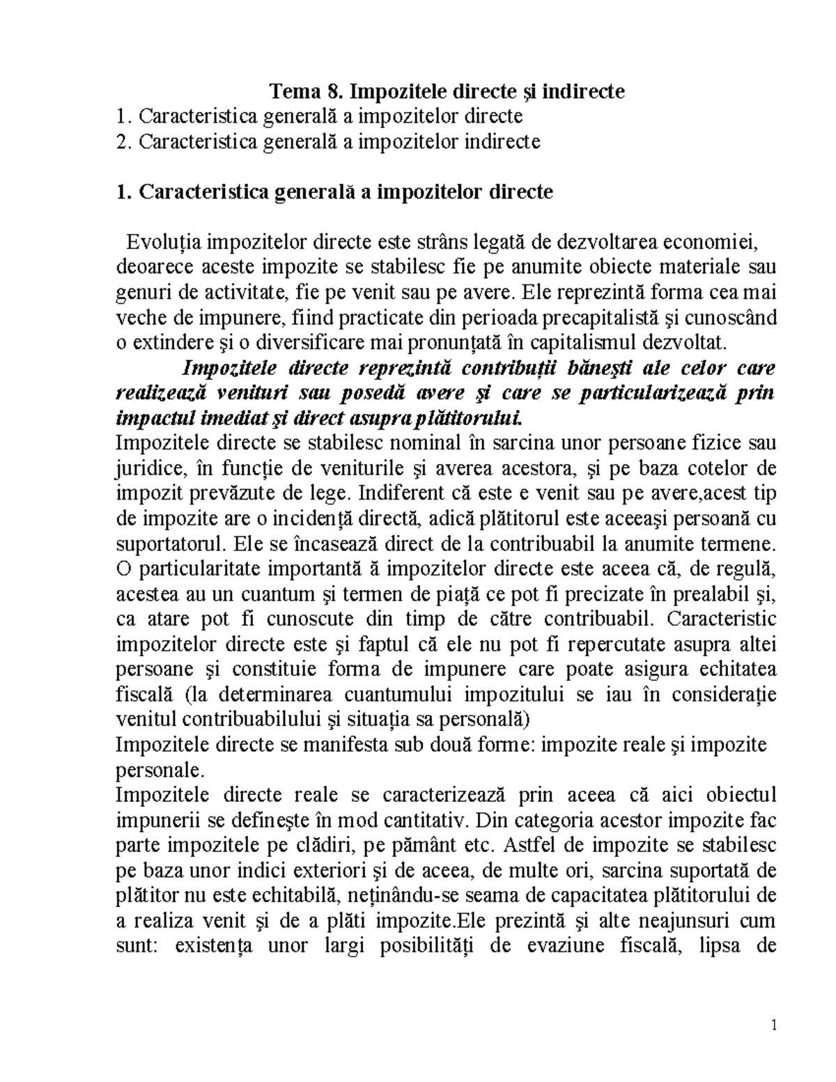 144890346 Tema 8 Impozitele Directe Si Indirecte - Tema 8. Impozitele ...