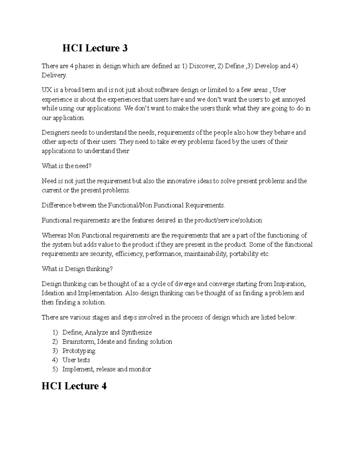 HCI Lecture 3 - UX is a broad term and is not just about software ...