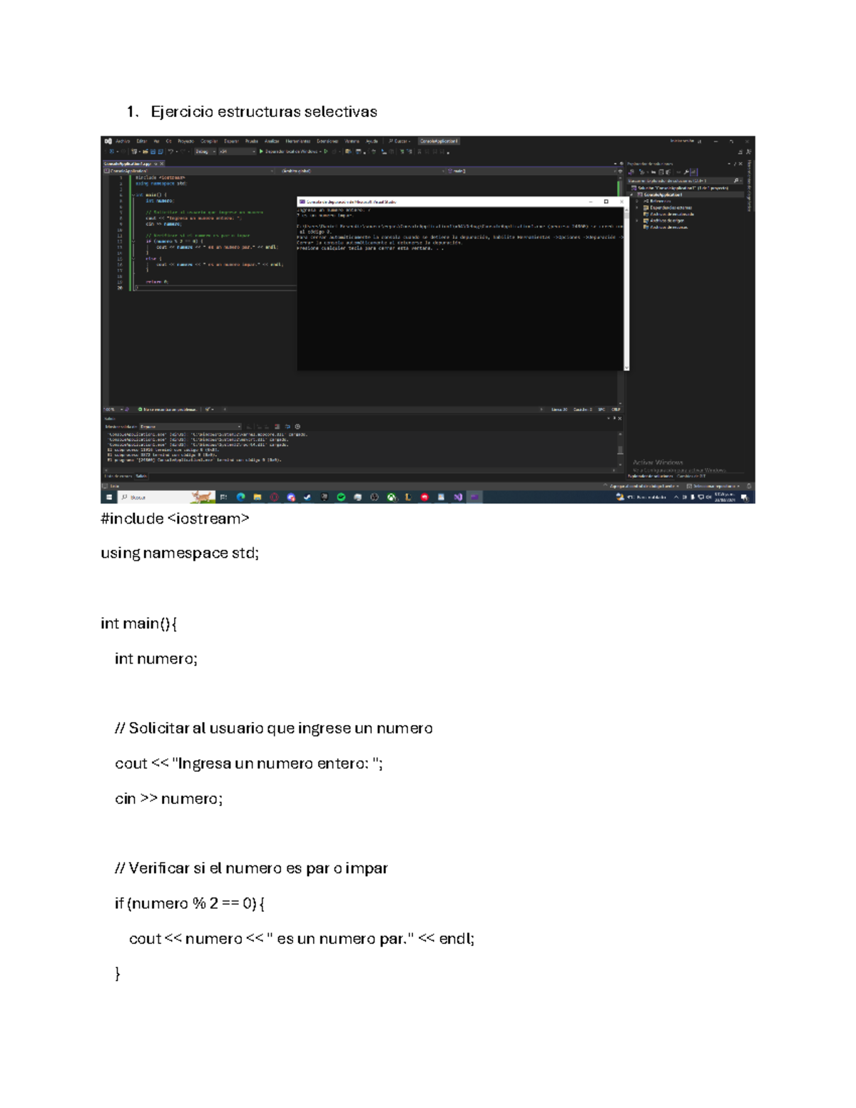 A3 EDRM - Ejercicios - Ejercicio estructuras selectivas #include using namespace - Studocu