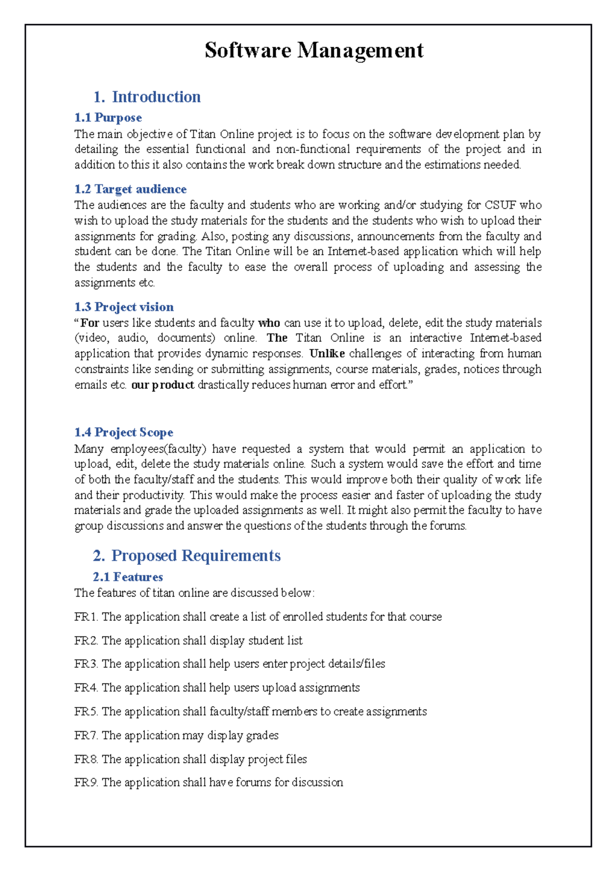 Software development process - Software Management 1. Introduction 1 ...