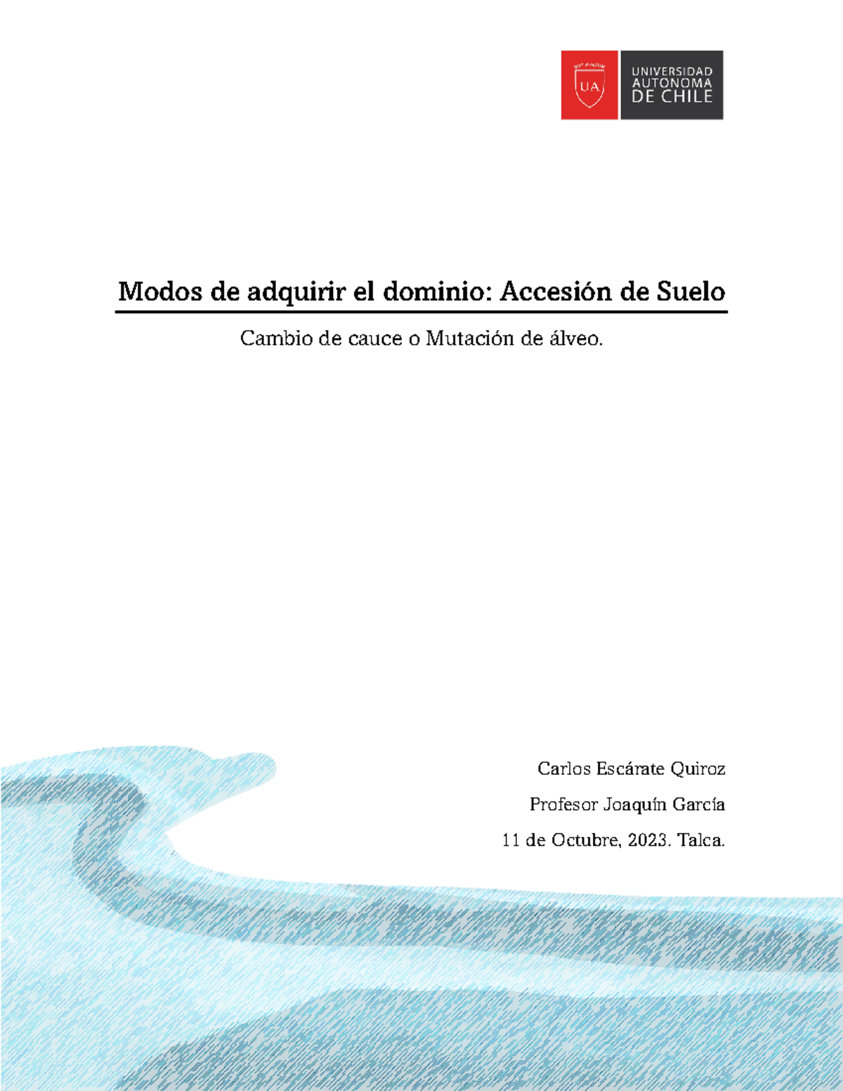 Cambio de Cauce o mutación de alveo - Modos de adquirir el dominio ...