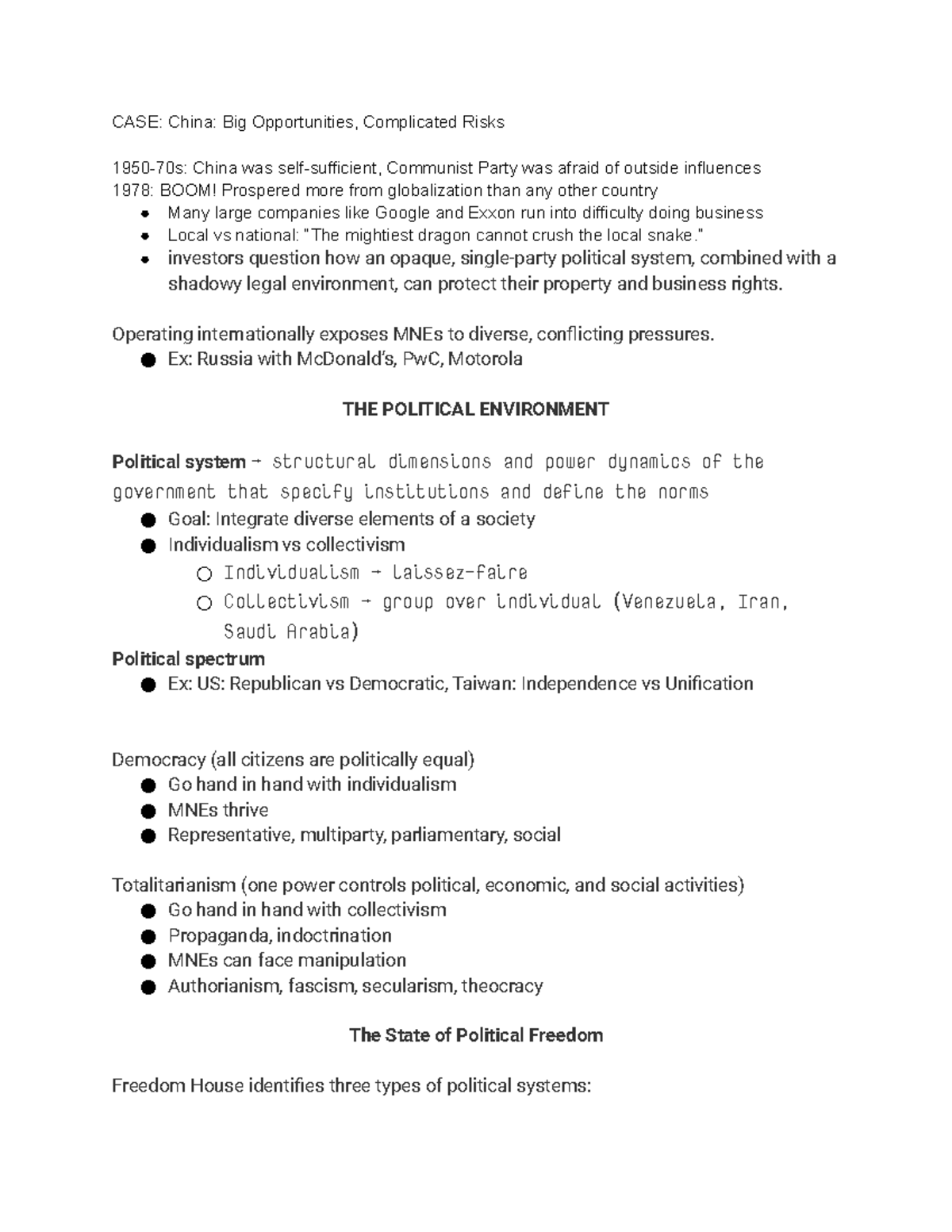 D270 Chapter 3 The Political and Legal Environments Facing Businesses ...