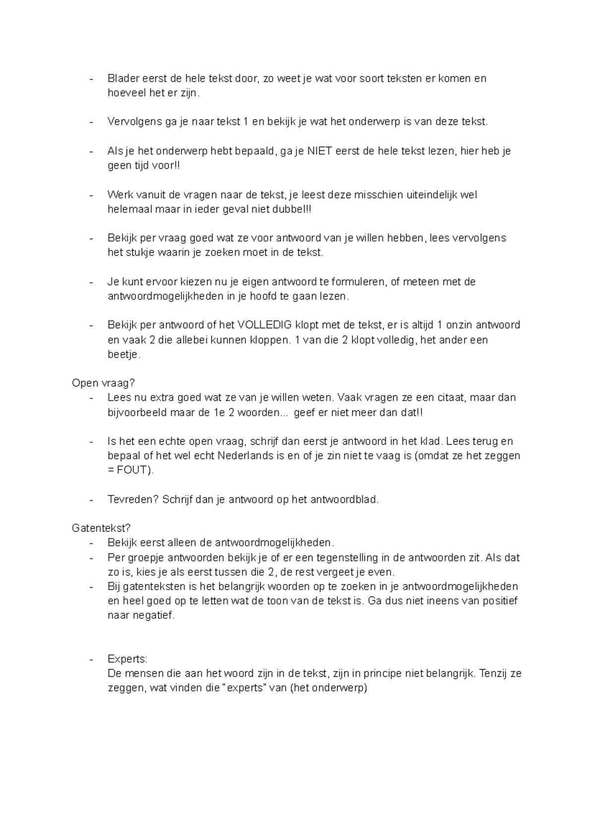 Engels leesvaardigheid tips - Blader eerst de hele tekst door, zo weet ...