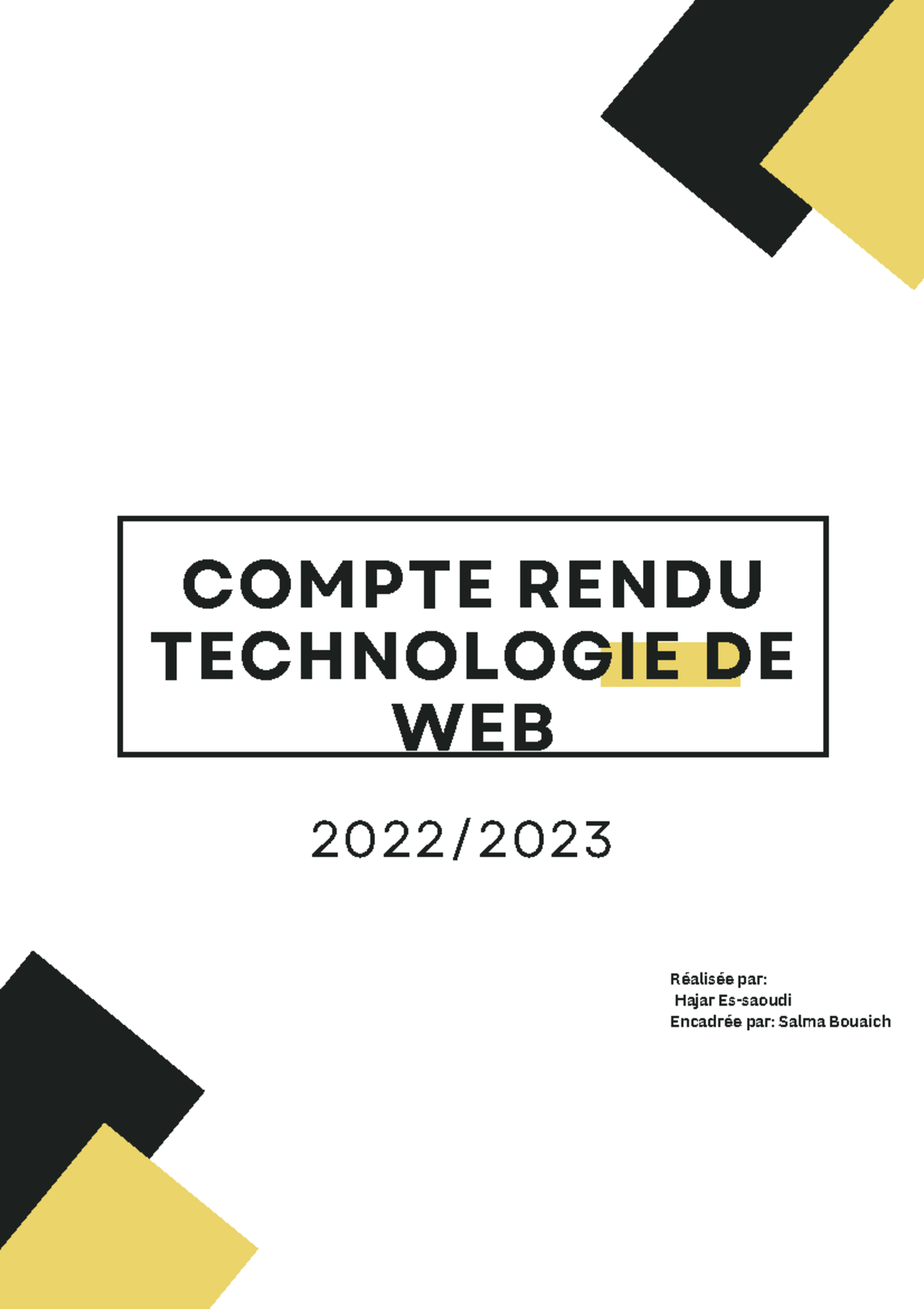 TP1 - rrfefefre - Cours Développement Informatiques - COMPTE RENDU ...
