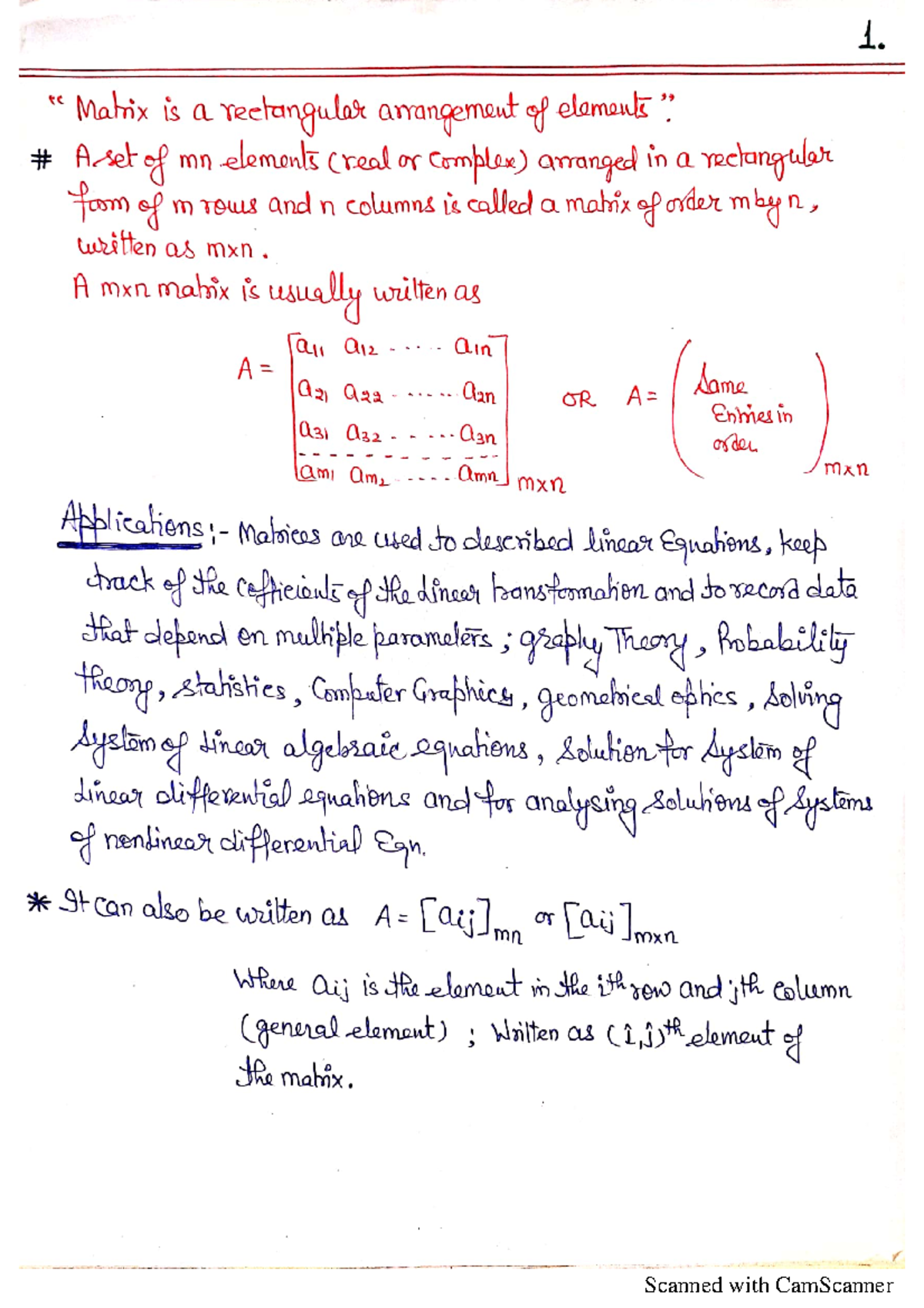 Matrices File 01 - Engineering Mathematics - Studocu