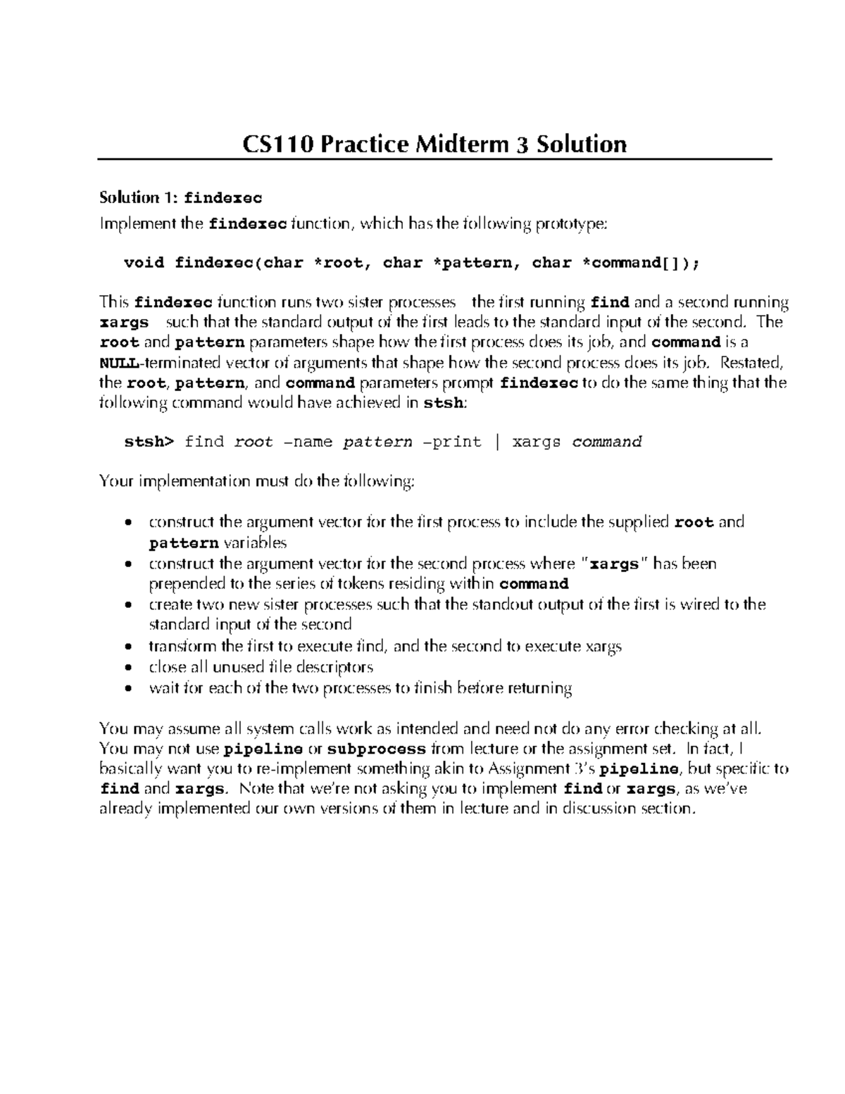 Practice Midterm 3 Solutions - CS1 10 Practice Midterm 4 Solution ...